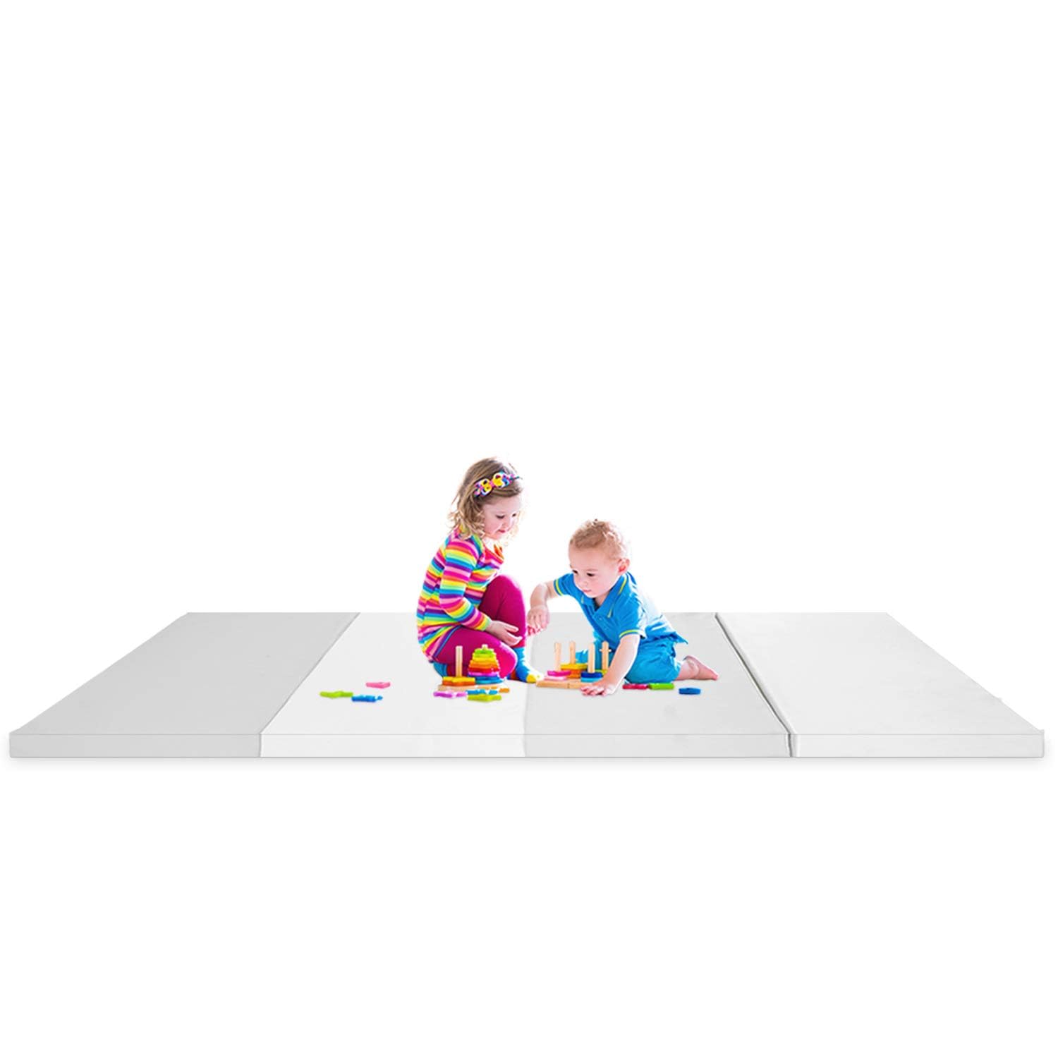 Folding - Reversible - Toddler and Baby Play Mat for Floor Activity Gym - Non-Slip Waterproof Baby Activity Mat