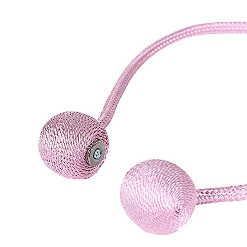 BalsaCircle 2 Pink Magnetic Tie Backs Metal Window Curtains Holdbacks - Wedding Reception Party Home Window Decorations Supplies