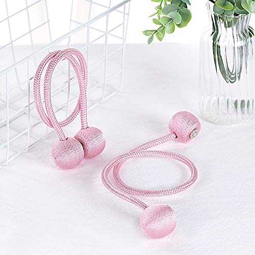 BalsaCircle 2 Pink Magnetic Tie Backs Metal Window Curtains Holdbacks - Wedding Reception Party Home Window Decorations Supplies