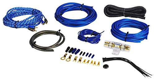 Rockville RWK81 8 Gauge Complete Amp Installation Wire Kit with 100% Copper RCA,Black
