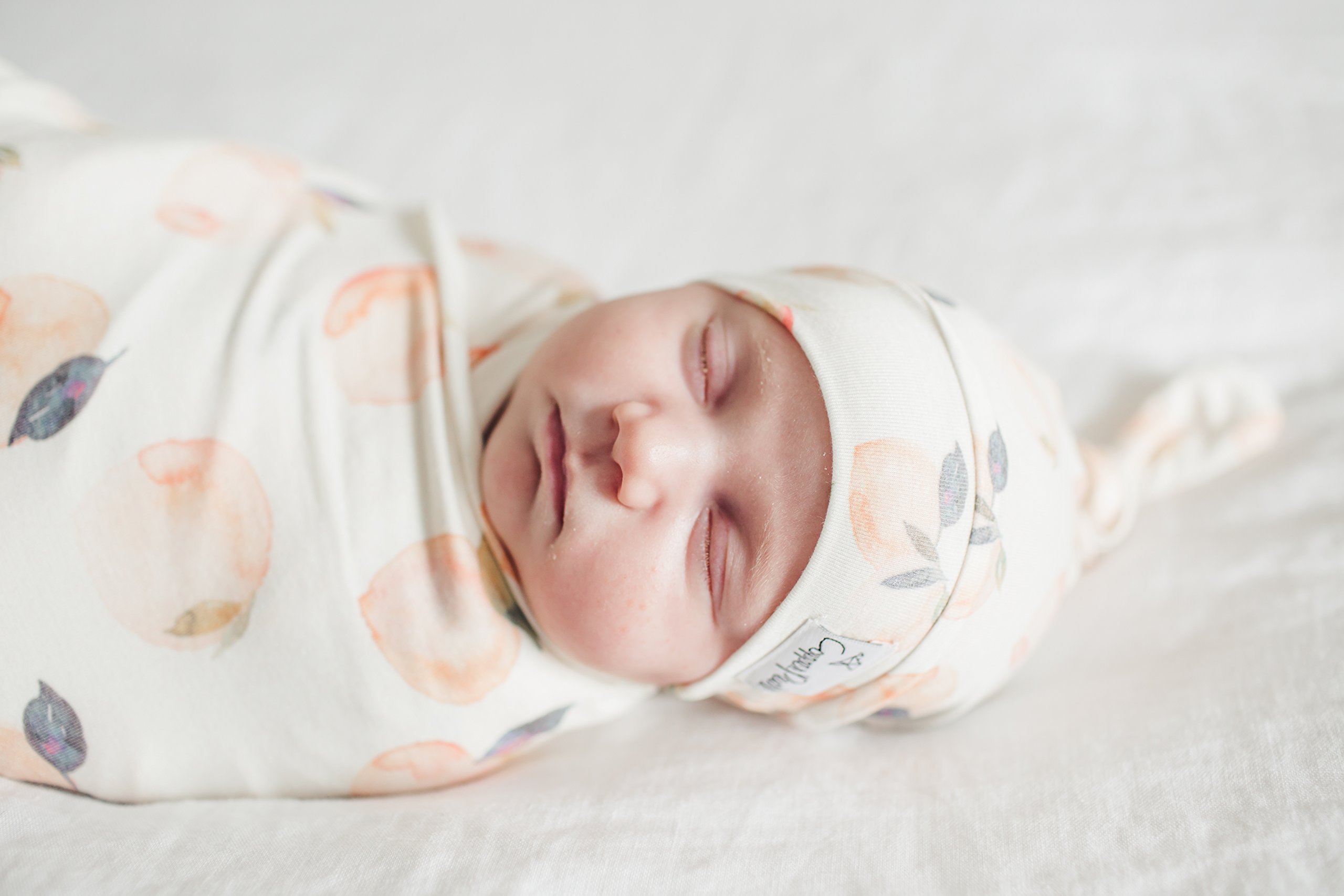 Baby Beanie Hat Top Knot Stretchy Soft"Caroline" by Copper Pearl