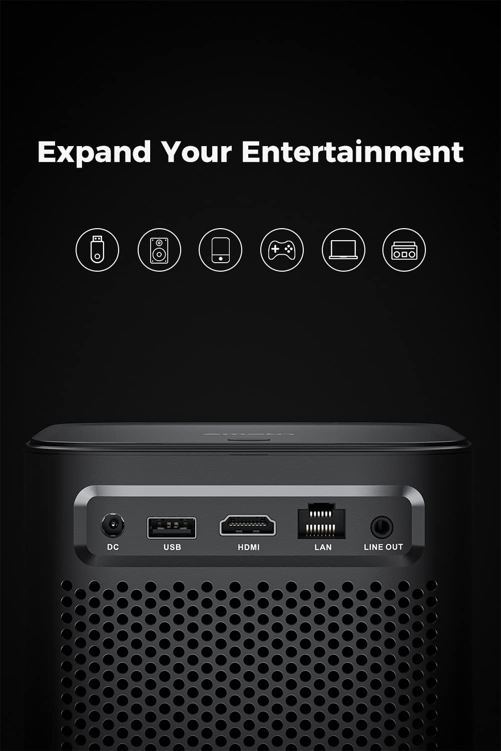 Mini Projector, Emotn N1 Netflix Officially-Licensed Portable Projector, Native 1080P Movie Projector with 5G Wi-Fi and Bluetooth 5.0, Autofocus Auto Keystone, 120" Picture, Dolby Audio Speaker, Grey