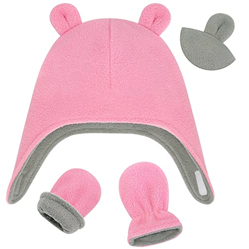 Baby Hat and Mitten Set Baby Winter Hat with Ear Flaps Baby Girl Winter Hat Baby Hats Baby Beanie Baby Winter Mittens