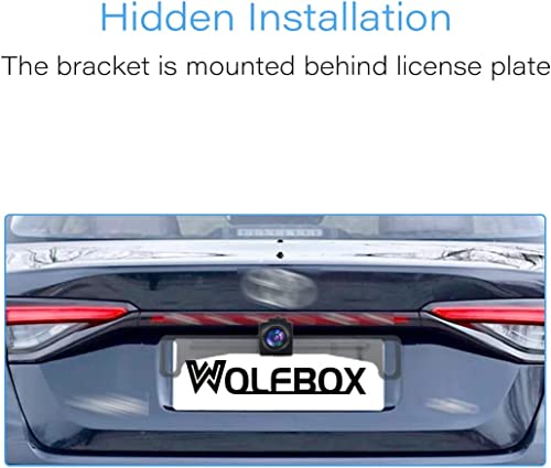 WOLFBOX Reverse Rear Camera License Plate Bracket, Car Dash Cam Mirror Camera Kit Rearview Camera Mount, Installation Holder for Backup View Camera(Suitable for G840S/T10)