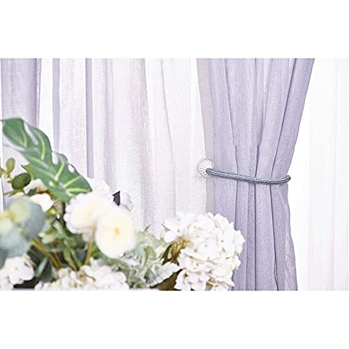 FBITE Curtain Tiebacks, Tieback Buckle Strap Holdbacks Magnet Clip for Curtain Rod Tie Backs Hanging Belts Rope Accessoires