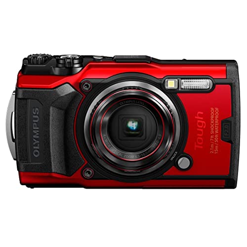 Olympus Tough TG-6 Digital Camera, Red LG-1 LED Light Guide