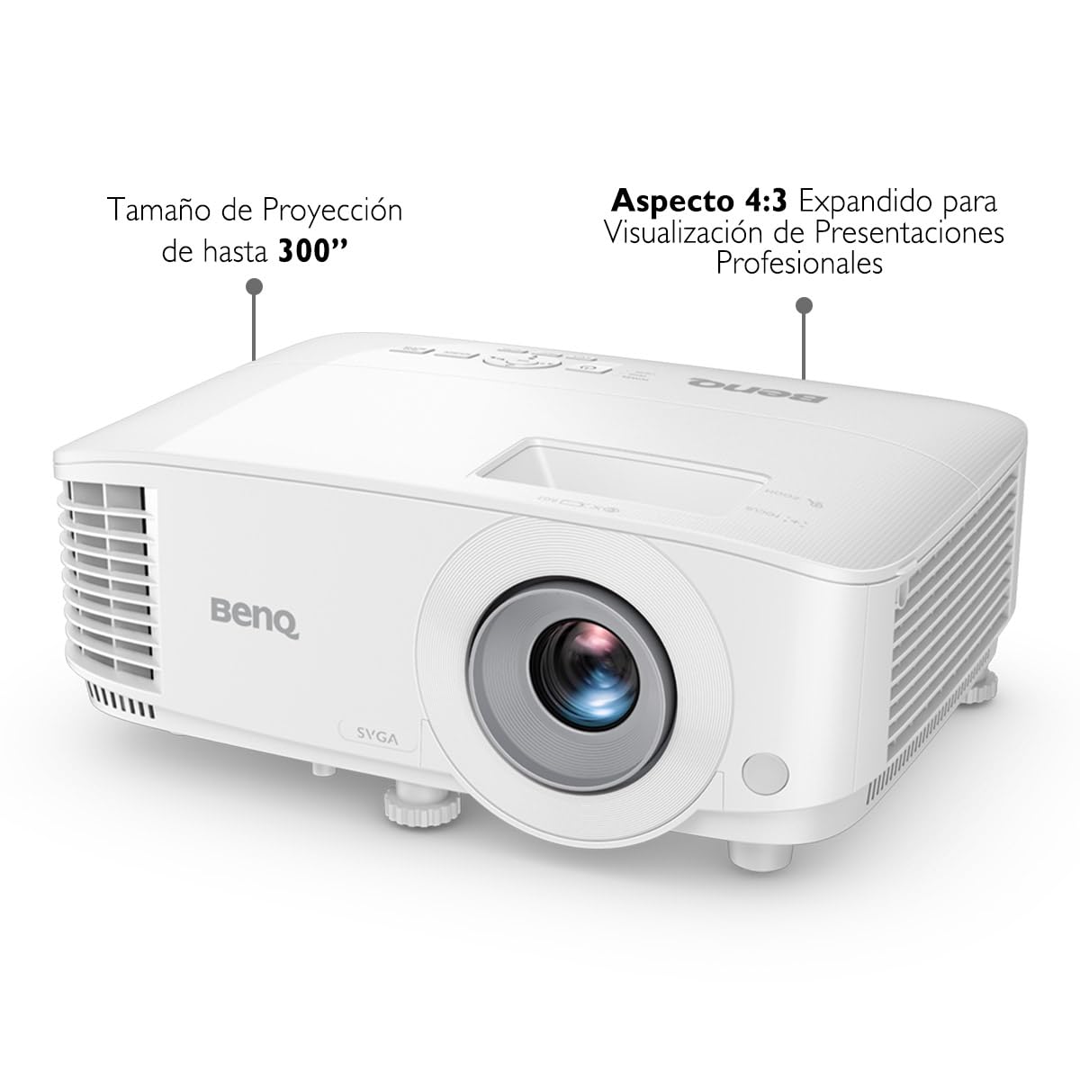 BenQ SVGA Business Projector (MS560), DLP, 4000 Lumens High Brightness, 20000:1 High Contrast Ratio, Dual HDMI, VGA, Auto Keystone Correction, Simple Setup, SmartEco Technology