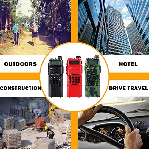 BAOFENG UV-5R Two-Way Radio Walkie Talkies, Dual Band, 128 Channels with 3800mah and Earpiece-Black