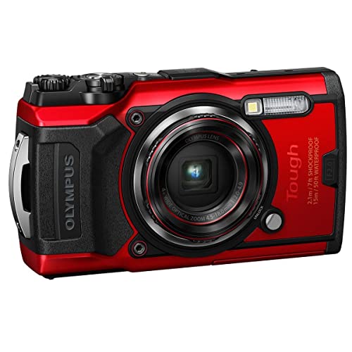 Olympus Tough TG-6 Digital Camera, Red LG-1 LED Light Guide