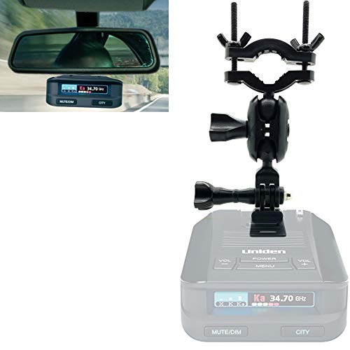 AccessoryBasics Rearview Mirror Stem Radar Detector Mount for Uniden R1 R3 R7 R8 DFR2 DFR3 DFR4 DFR5 DFR6 DFR7 DFR8 DFR9 Radar Detector (Require at least 1" Clear Stem Space to install)