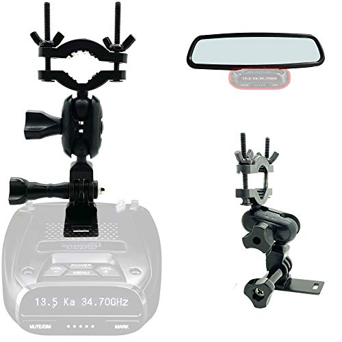 AccessoryBasics Rearview Mirror Stem Radar Detector Mount for Uniden R1 R3 R7 R8 DFR2 DFR3 DFR4 DFR5 DFR6 DFR7 DFR8 DFR9 Radar Detector (Require at least 1" Clear Stem Space to install)