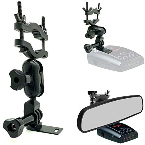 AccessoryBasics Rearview Mirror Stem Radar Detector Mount for Uniden R1 R3 R7 R8 DFR2 DFR3 DFR4 DFR5 DFR6 DFR7 DFR8 DFR9 Radar Detector (Require at least 1" Clear Stem Space to install)