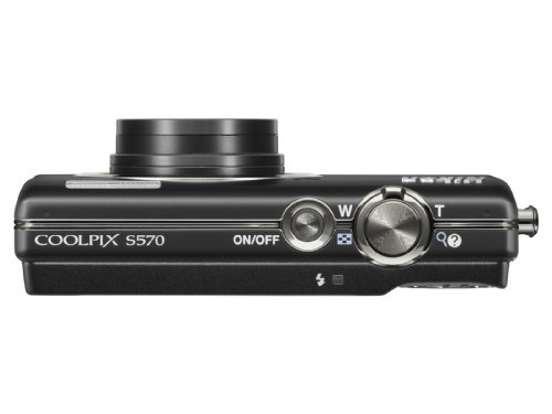 Nikon Coolpix S570 12MP Digital Camera with 5x Wide Angle Optical Vibration Reduction (VR) Zoom and 2.7-Inch LCD (Black) (OLD MODEL)