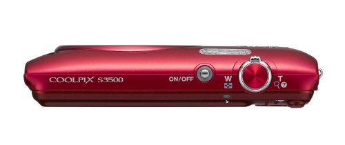 Nikon COOLPIX S3500 20.1 MP Digital Camera with 7x Zoom (Red) (OLD MODEL)