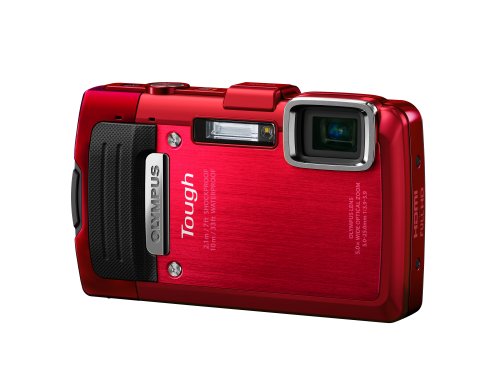 Olympus Stylus TG-830 iHS Digital Camera with 5x Optical Zoom and 3-Inch LCD (Red) (Old Model)