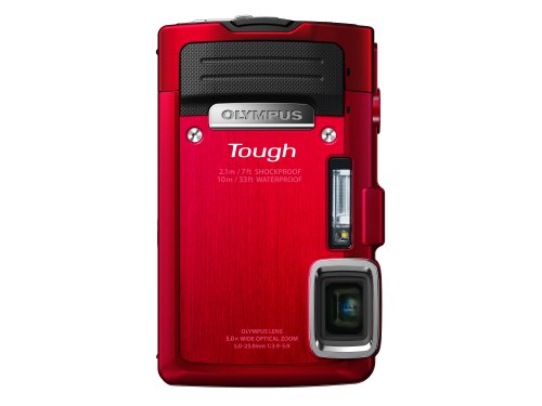 Olympus Stylus TG-830 iHS Digital Camera with 5x Optical Zoom and 3-Inch LCD (Red) (Old Model)