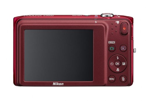 Nikon COOLPIX S3500 20.1 MP Digital Camera with 7x Zoom (Red) (OLD MODEL)