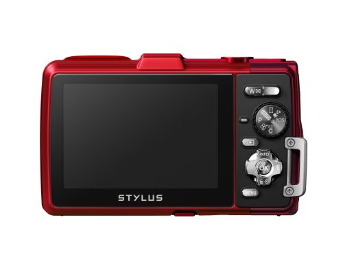 Olympus Stylus TG-830 iHS Digital Camera with 5x Optical Zoom and 3-Inch LCD (Red) (Old Model)