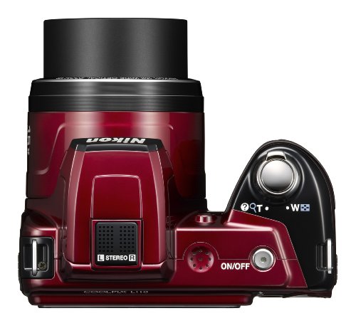 Nikon Coolpix L110 12.1MP Digital Camera with 15x Optical Vibration Reduction (VR) Zoom and 3.0-Inch LCD (Red)