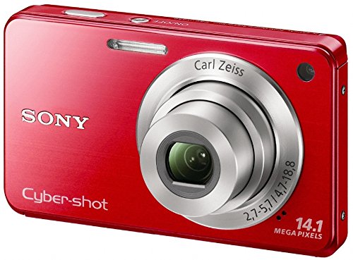 Sony Cyber-Shot DSC-W560 14.1 MP Digital Still Camera with Carl Zeiss Vario-Tessar 4x Wide-Angle Optical Zoom Lens and 3.0-inch LCD (Red)