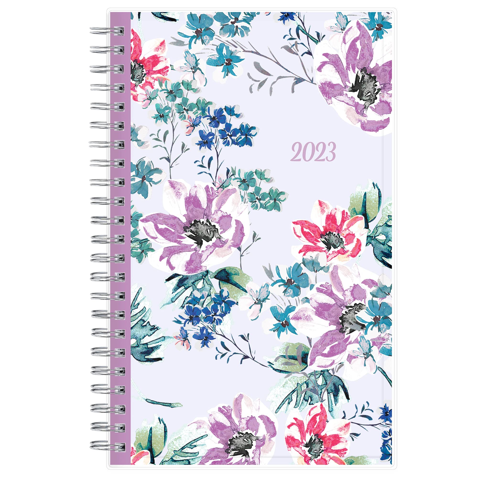 Blue Sky 2023 Weekly and Monthly Planner, January - December, 5" x 8", Clear Pocket Cover, Wirebound, Laila (142087)