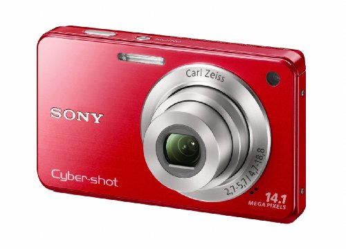 Sony Cyber-Shot DSC-W560 14.1 MP Digital Still Camera with Carl Zeiss Vario-Tessar 4x Wide-Angle Optical Zoom Lens and 3.0-inch LCD (Red)