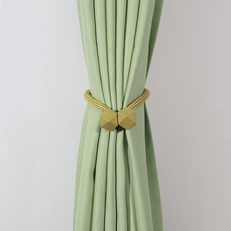 Curtain Tiebacks 2Pc Magnetic Curtain Tieback Holdbacks Buckle Clip Strap Magnet Pearl Ball Tie Backs Curtain Hanging Rods Rope Room Accessoires Curtain Holdbacks (Color : Purple, Size : 46cm)