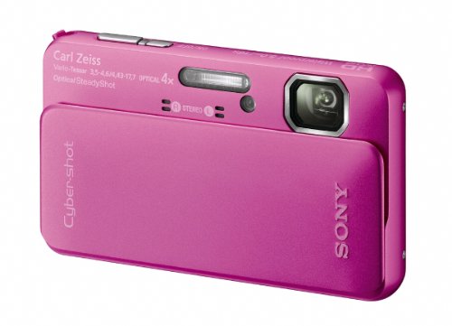 Sony Cyber-Shot DSC-TX10 16.2 MP Waterproof Digital Still Camera with Exmor R CMOS Sensor, 3D Sweep Panorama, and Full HD 1080/60i Video (Pink)