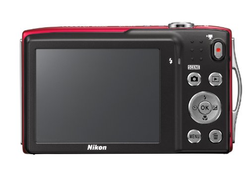 Nikon COOLPIX S3300 16 MP Digital Camera with 6x Zoom NIKKOR Glass Lens and 2.7-inch LCD (Red)
