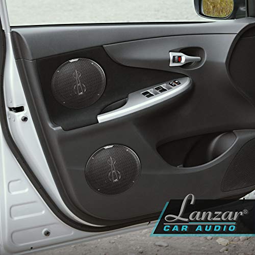 Lanzar Upgraded Standard 6.5" 3 Way Triaxial Speakers - Full Range Sound w/ 200 Watts and 4 Ohms Impedance 2β Titanium Cone Midrange 65 - 20 kHz Frequency Response and 15 Oz Magnet Structure - MX63