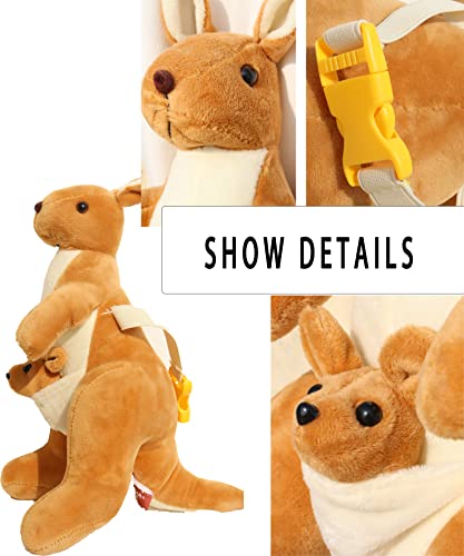 Curtain Tie Back 2 Pack Cute Animals Jungle Kangaroo Cartoon Buckle Curtain Tie Backs for Kids Room,Curtain Holdebacks for Drapery,Window Curtain Tiebacks Holder (Kangroo Yellow)