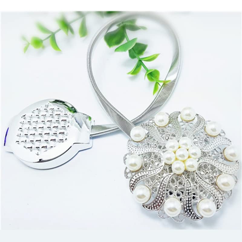 Pearl Magnetic Curtain Tieback Magnet Window Screening Clip Living Room Accessories Elegant Curtains Buckle Tie Backs Holder (Color : Small, Size : As Show)