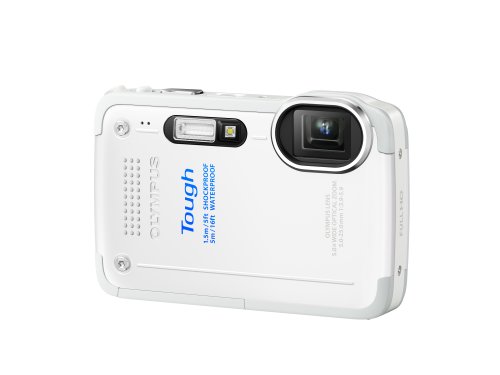 Olympus Stylus TG-630 iHS Digital Camera with 5x Optical Zoom and 3-Inch LCD (White) (Old Model)