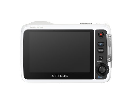 Olympus Stylus TG-630 iHS Digital Camera with 5x Optical Zoom and 3-Inch LCD (White) (Old Model)