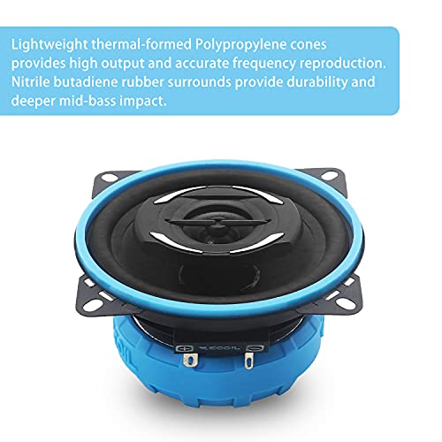 RECOIL RCX4 Echo Series 4-Inch Car Audio Coaxial Speaker System