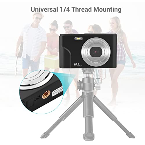Digital Camera for Kids, Camnoon 48MP Children Camera 2.4-inch IPS Screen Full HD 1080P 16x Zoom 2PCS Rechargeable Batteries Autofocus Vlogging Mini Camera for Boys Girls Teens Students Beginners