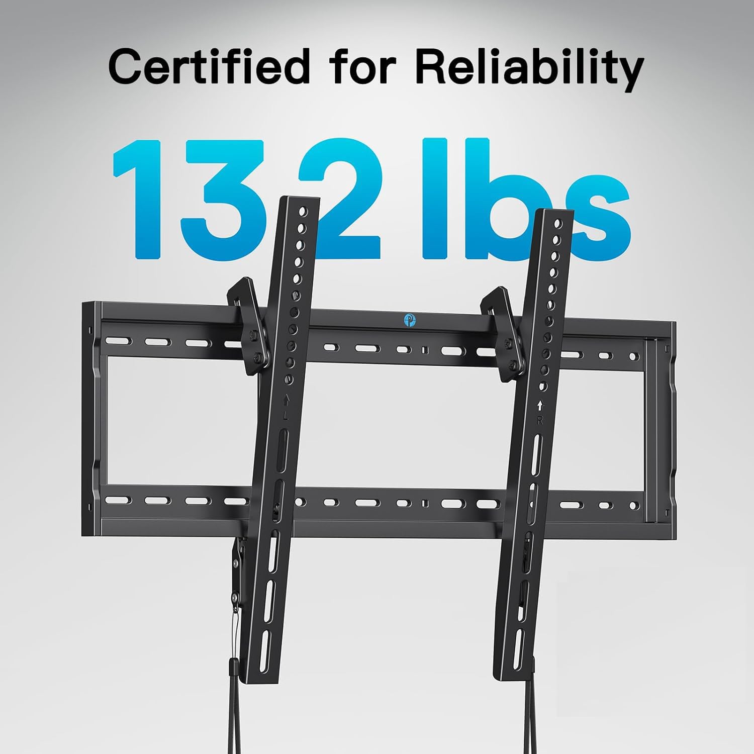 Tilt TV Wall Mount Bracket Low Profile for Most 37-75 Inch LED LCD OLED Plasma Flat Curved Screen TVs, Large Tilting Mount Fits 16-24 Inch Wood Studs Max VESA 600x400mm Holds up to 132lbs by Pipishell