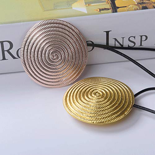 discountstore145 Curtain Tiebacks Decorative,Magnetic Metal Coil Holder Window Tie Backs Holders Curtain Decor for Home Office Living Room Decorative Golden