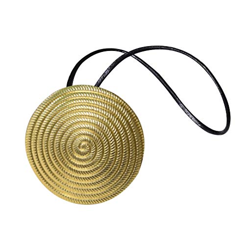 discountstore145 Curtain Tiebacks Decorative,Magnetic Metal Coil Holder Window Tie Backs Holders Curtain Decor for Home Office Living Room Decorative Golden