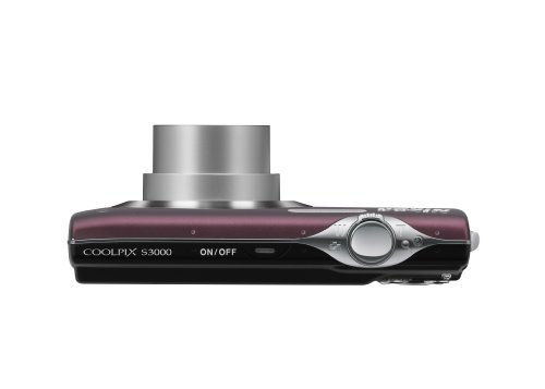 Nikon Coolpix S3000 12.0 MP Digital Camera with 4x Optical Electronic Vibration Reduction (VR) Zoom and 2.7-Inch LCD (Plum)
