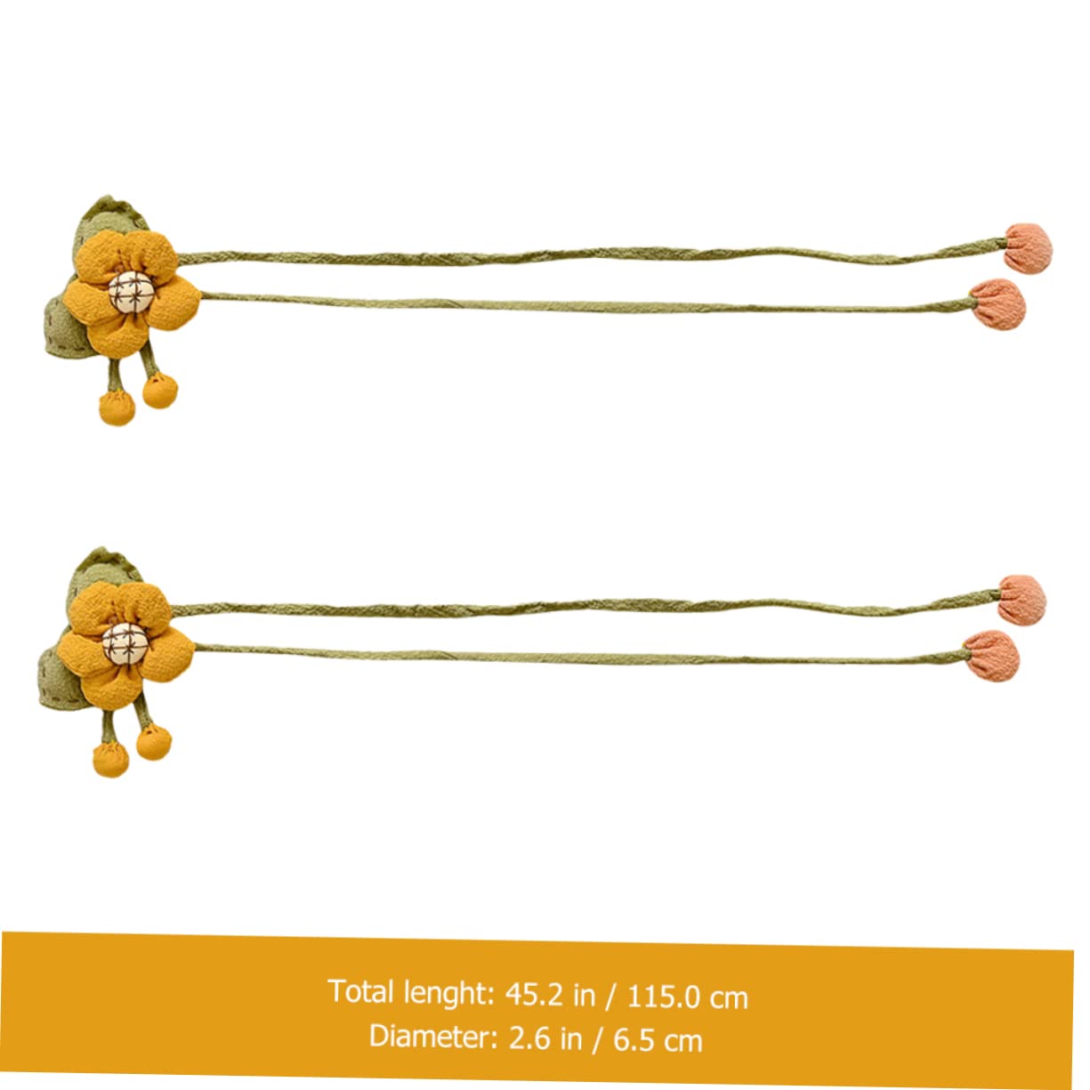VOSAREA 2Pcs Decor Floral Curtain Tieback Holdback for Living Room Decorations