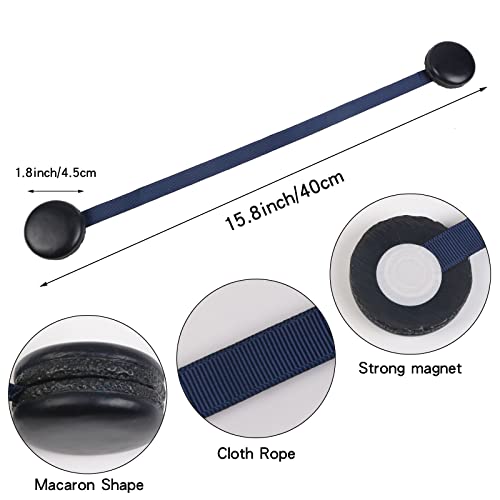 Labupa 2 Pack Macaron Magnetic Curtain Tiebacks, Delicate Pastry Shape Drape Tie Backs Interesting Decorative Curtain Holdbacks for Home Office Cafe and Hotel Window Draperies (Brown)
