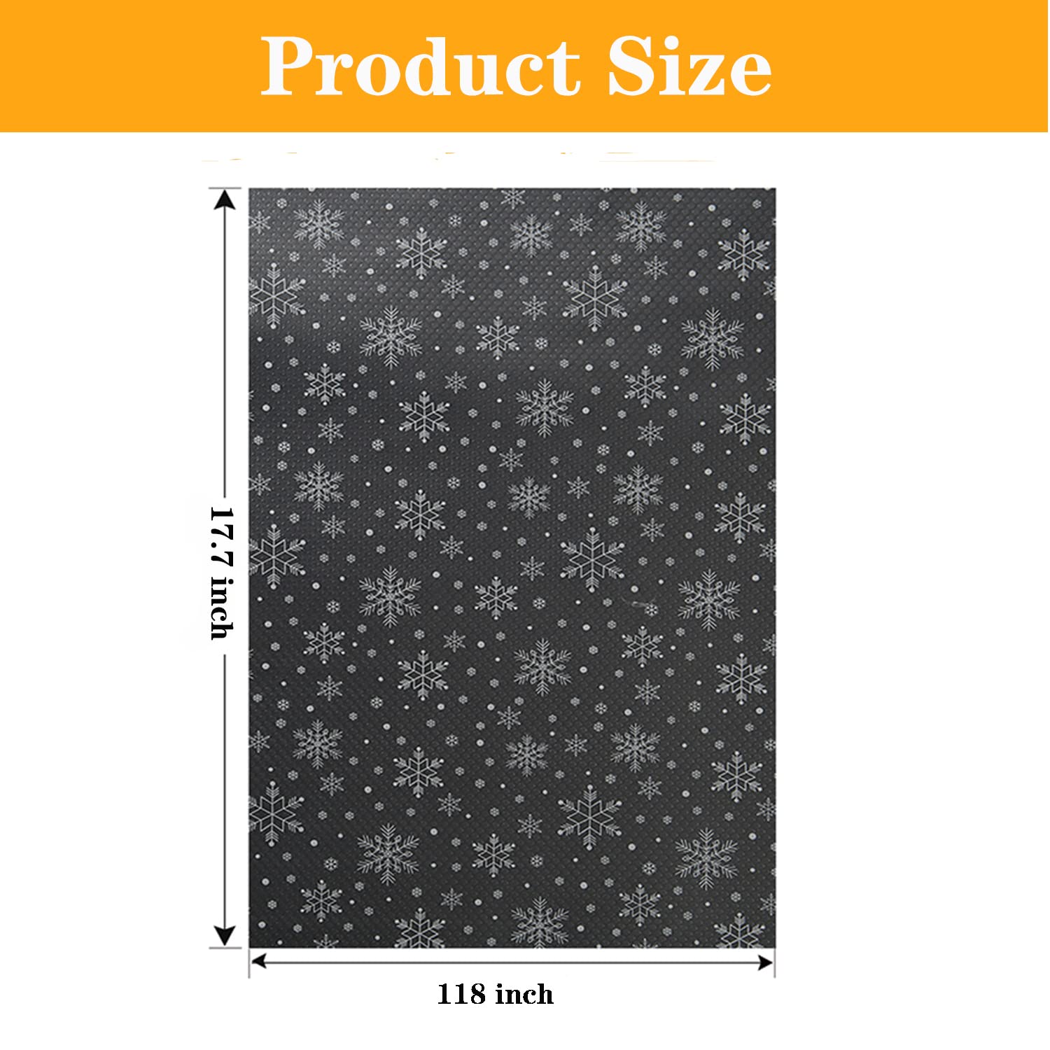 XGOLD Non-Adhesive Non-Slip EVA Shelf Liner Refrigerator Liners Kitchen Cabinet Liner Drawer Mats Clear Liner for Shelves,Cupboard,Closet,Pantry,Table Waterproof Oilproof Washable(17.7 x 118 inch)