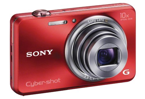 Sony Cyber-shot DSC-WX150 18.2 MP Exmor R CMOS Digital Camera with 10x Optical Zoom and 3.0-inch LCD (Red) (2012 Model)
