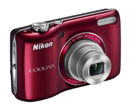 Nikon COOLPIX L26 16.1 MP Digital Camera with 5x Zoom NIKKOR Glass Lens and 3-inch LCD (Red) (OLD MODEL)