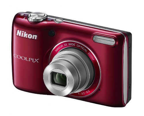 Nikon COOLPIX L26 16.1 MP Digital Camera with 5x Zoom NIKKOR Glass Lens and 3-inch LCD (Red) (OLD MODEL)