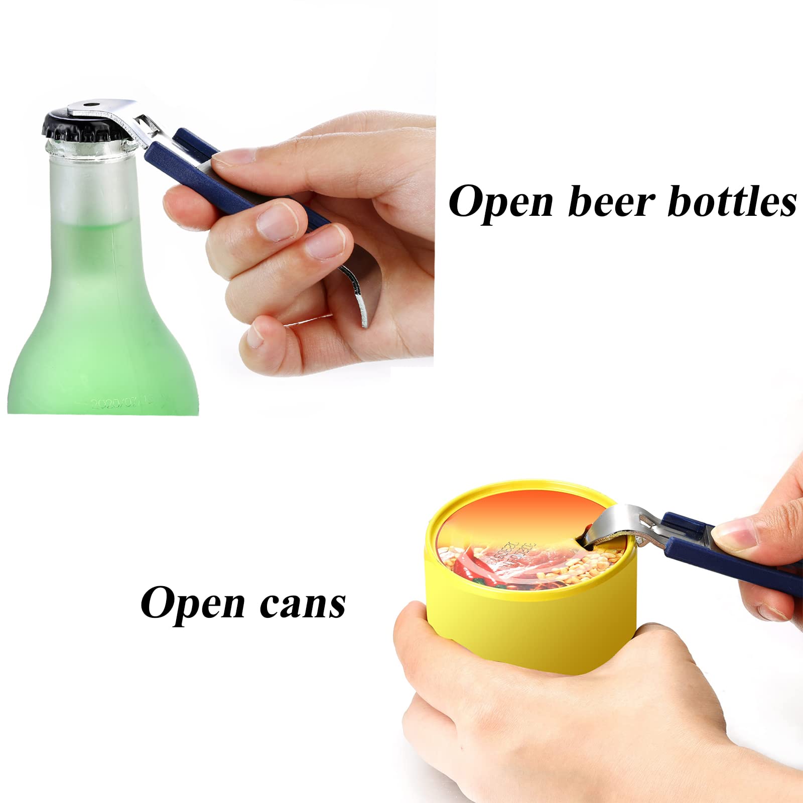 3 Pieces Magnetic Bottle Openers Can Opener Classic Beer Opener Stainless Steel Small Bottle Opener Can Tapper with Magnet for Camping and Traveling HANCELANT