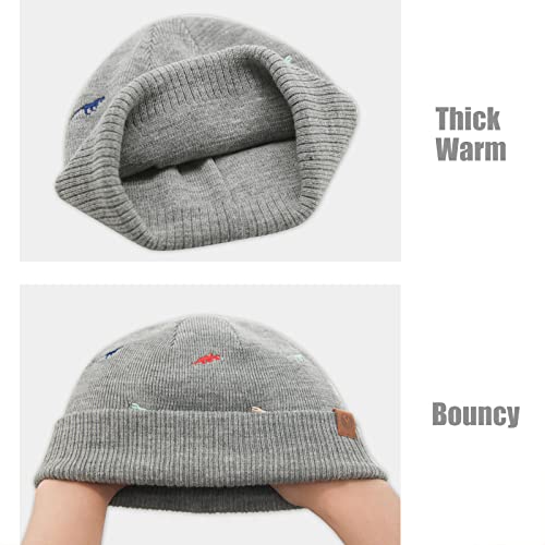 Duoyeree Baby Beanies Toddler Winter Hats Comfortable and Nice Knitted Hats for Boys Girls