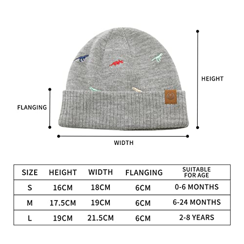 Duoyeree Baby Beanies Toddler Winter Hats Comfortable and Nice Knitted Hats for Boys Girls