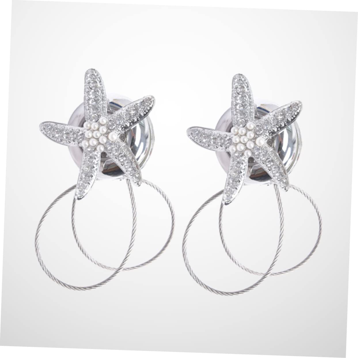 Alipis 2 Sea Fish Pattern Curtain Buckles Drapery Magnet Curtain Hooks for Drapes Back Tie Outdoor Shower Curtain Hook Curtains Nautical Home Decor Magnetic Magnet Hooks Adjustable Strap